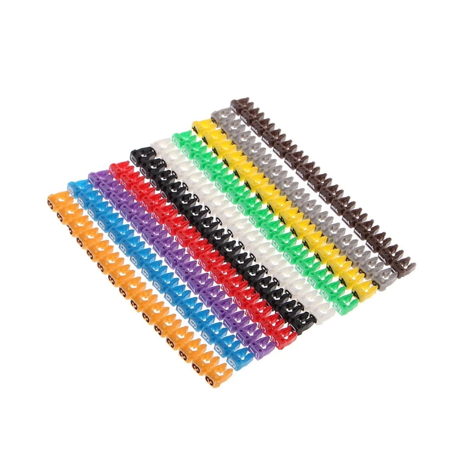 150 Pcs Cable Markers Colourful C-Type Marker Number Tag Label For 1 ...