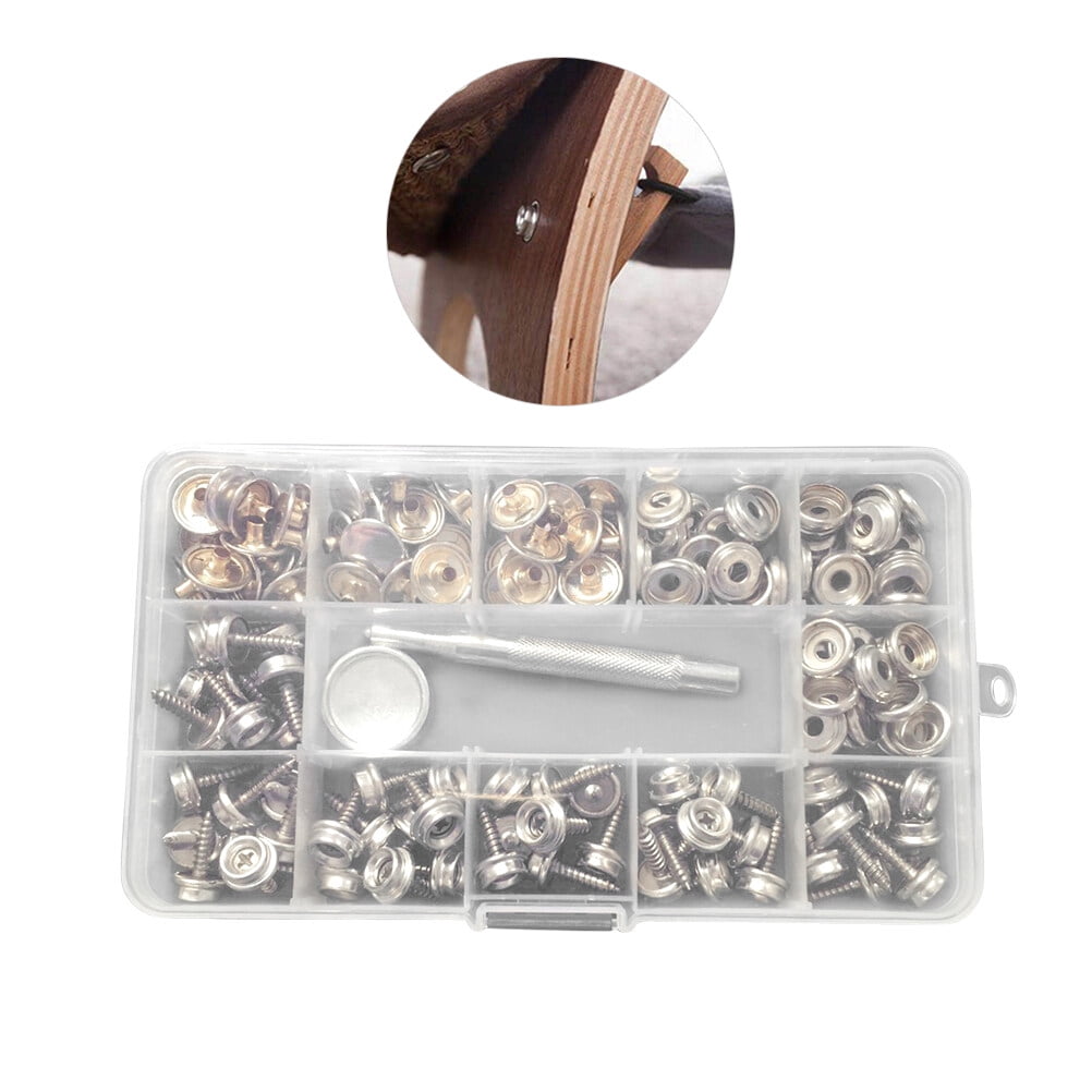 150pcs Canvas Snap Kit Tool Metal Screws Snaps Marine Grade Stainless ...