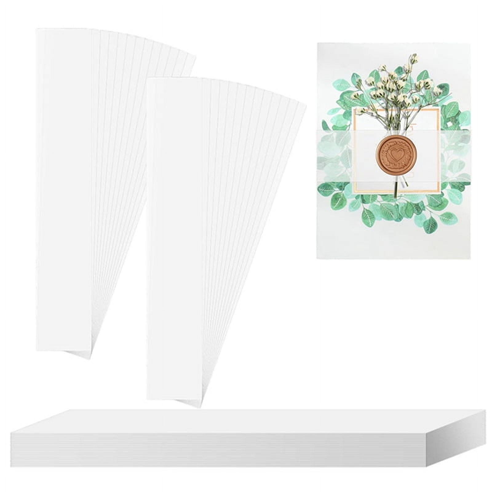 150 Pcs Clear Invitation Band for 5x7 Invitations Vellum Belly Wedding ...
