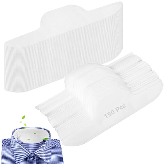 150 Pcs Collar Sweat Pads, Disposable Collar Protectors, Self-adhesive ...
