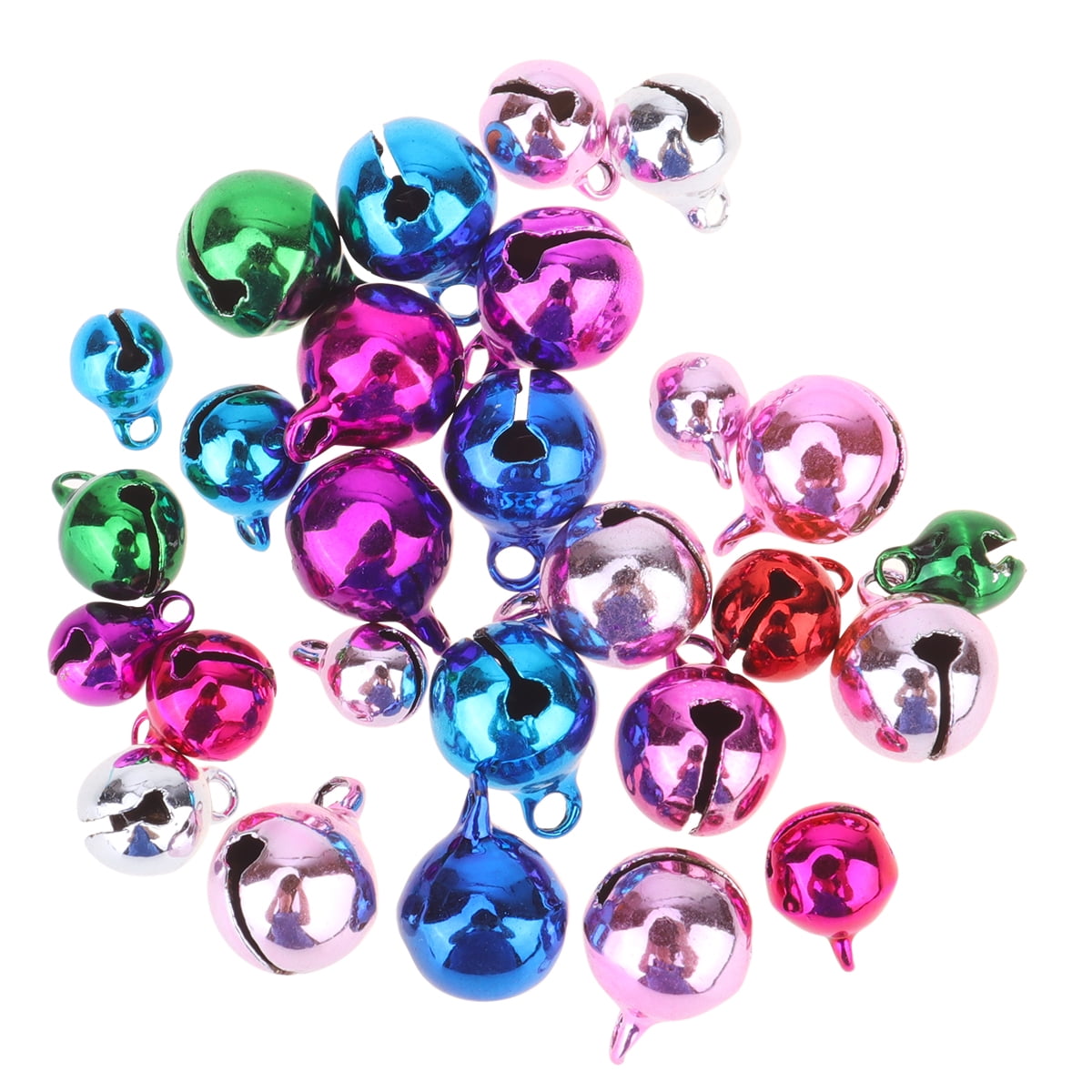 150 Pcs Colorful Christmas Jingle Bells 6mm 8mm 10mm Assorted Sizes ...