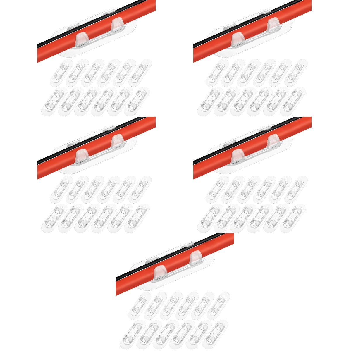 150 Pcs Cord Holders Wall Cord Clips Finisher Wire Clamp Wall Cable ...