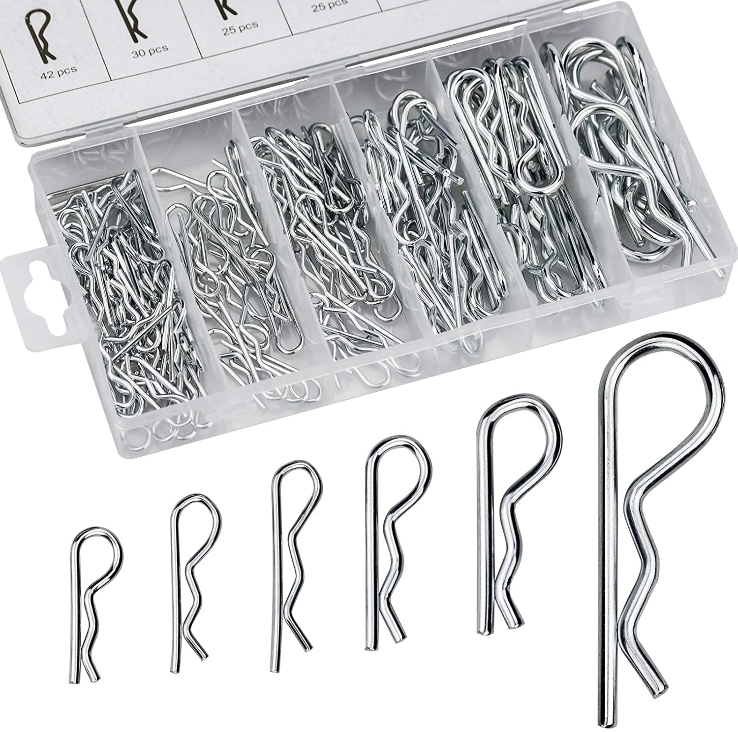 150 Pcs Cotter Pins Retainer Pins, R Clips Retainer Pins Cotter Pin ...
