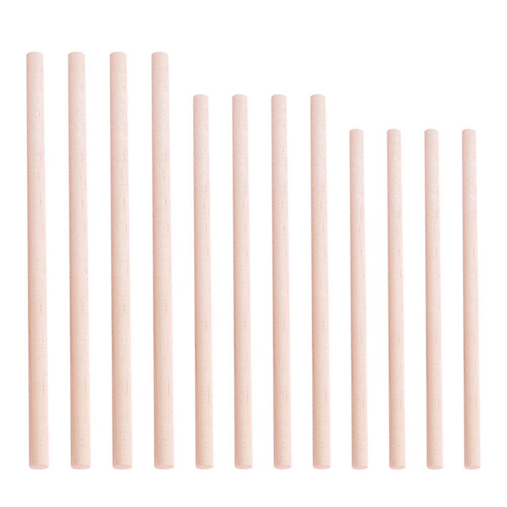 150 Pcs DIY Round Wooden Stick Crafts Hardwood Dowels Macrame Sticks ...