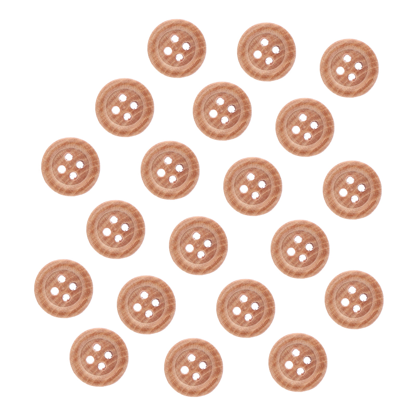 150 Pcs Four-eye Wooden Button Ornament Buttons for Sewing 4 Hole ...