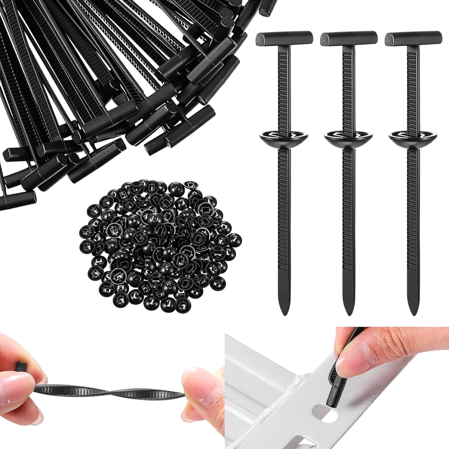 150 Pcs Heavy Duty Cable Ties, 3.54-Inch Nylon Self-Locking Zip Ties ...