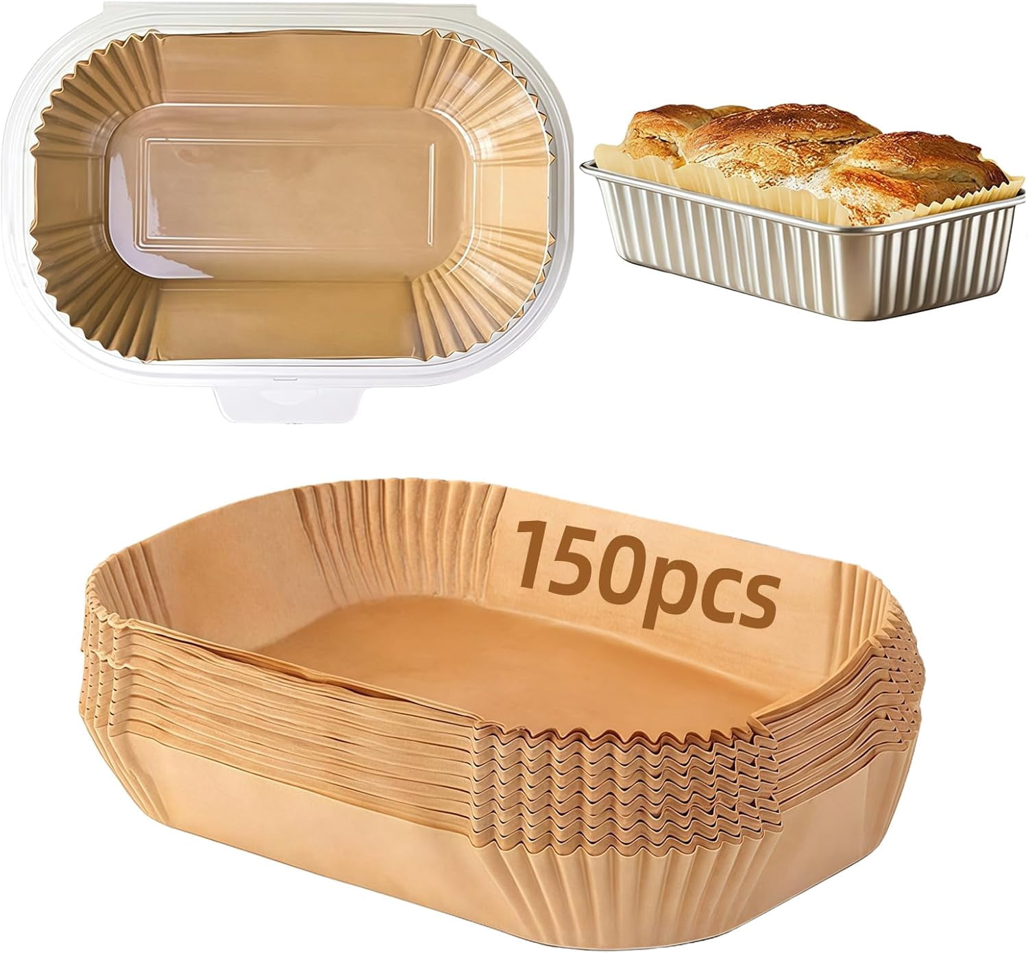 150 Pcs Loaf Pan Liners, Loaf Pan Liners for Baking Bread 9x5 ...