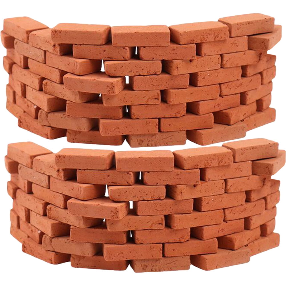 150 Pcs Mini Small Red Brick Tiny Building Bricks Concrete Blocks Toy ...