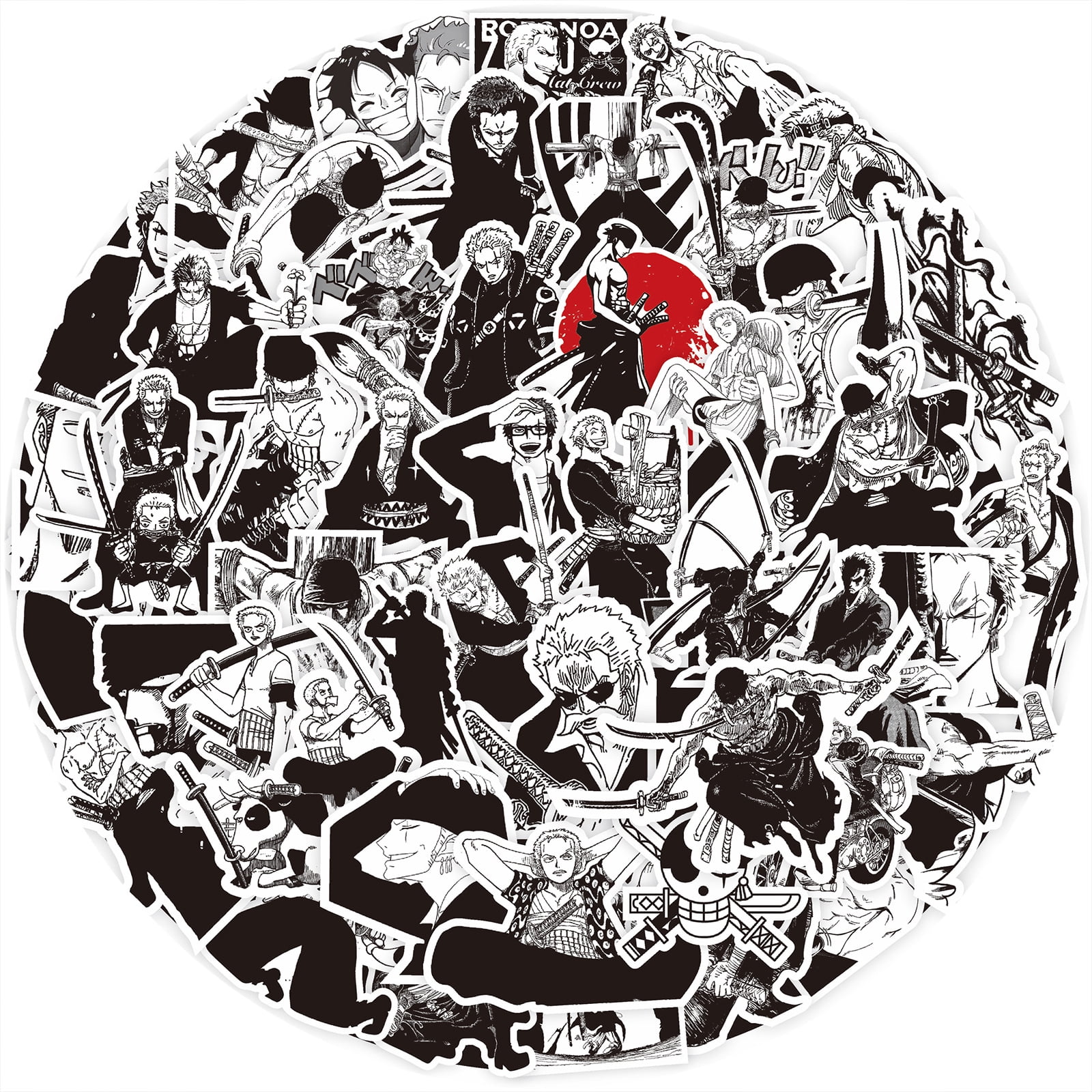 150 Pcs One Piece Sticker Stickers Mixed Pack,Cartoon Characters ...