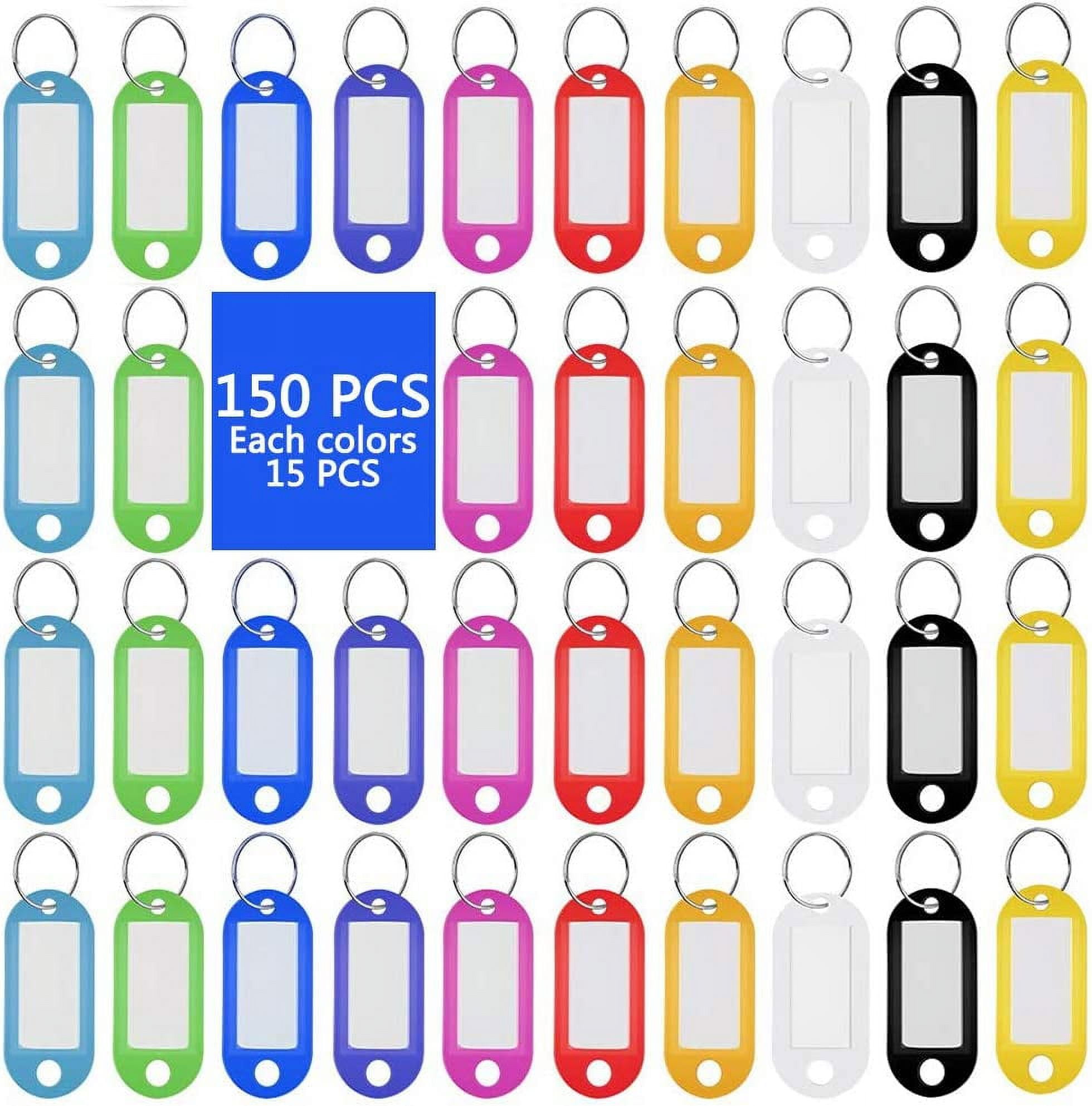 150 Pcs Plastic Key Tags Key Labels Keychain Tags Key Tags Assorted ...