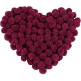 150 Pcs Pom Poms, 1 Inch Dark Pink Craft Pom Poms, Fuzzy Pompom Puff ...