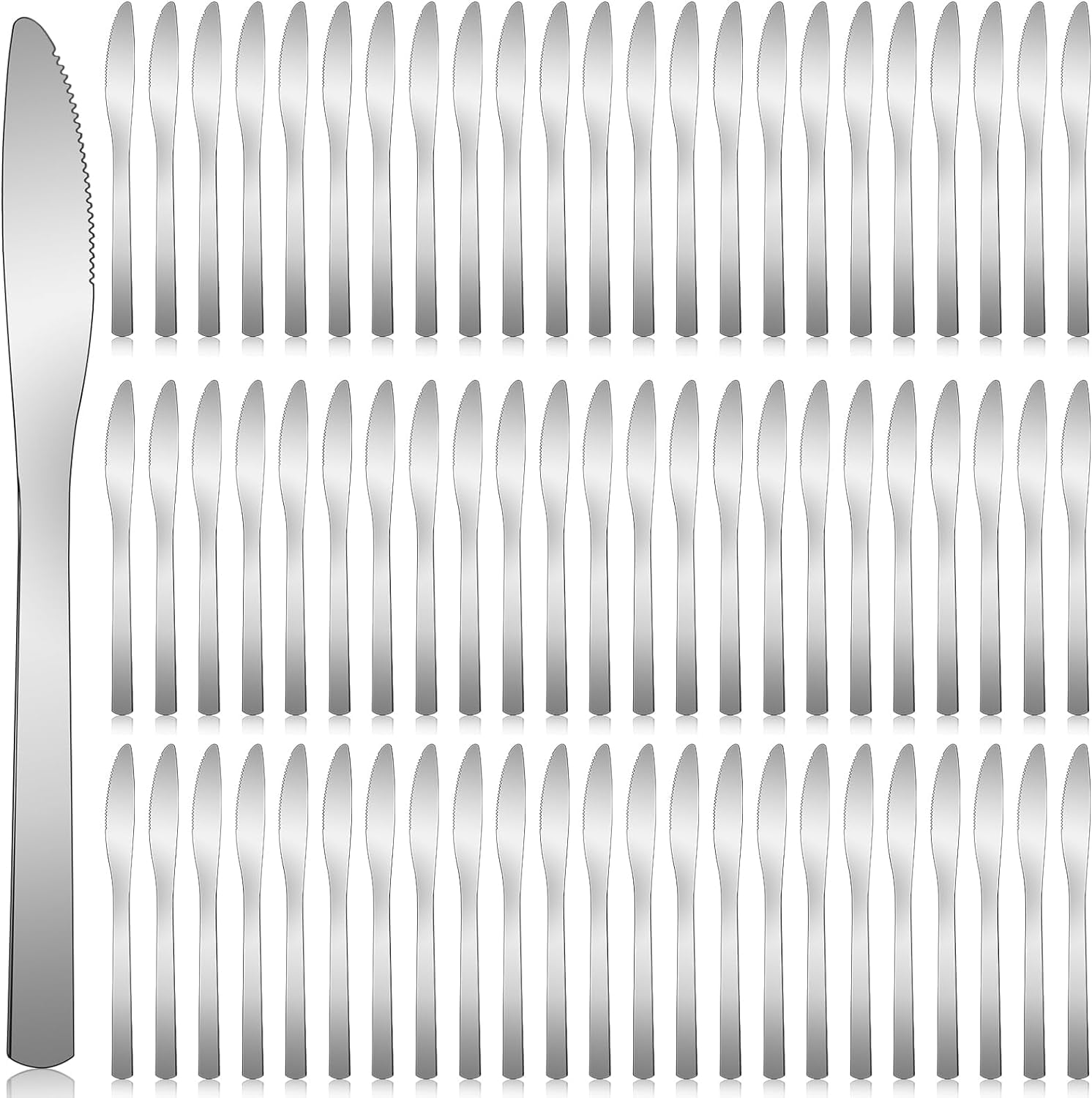 150 Pcs Stainless Steel Dinner Knives 8.3 Inches Spreader Knives ...