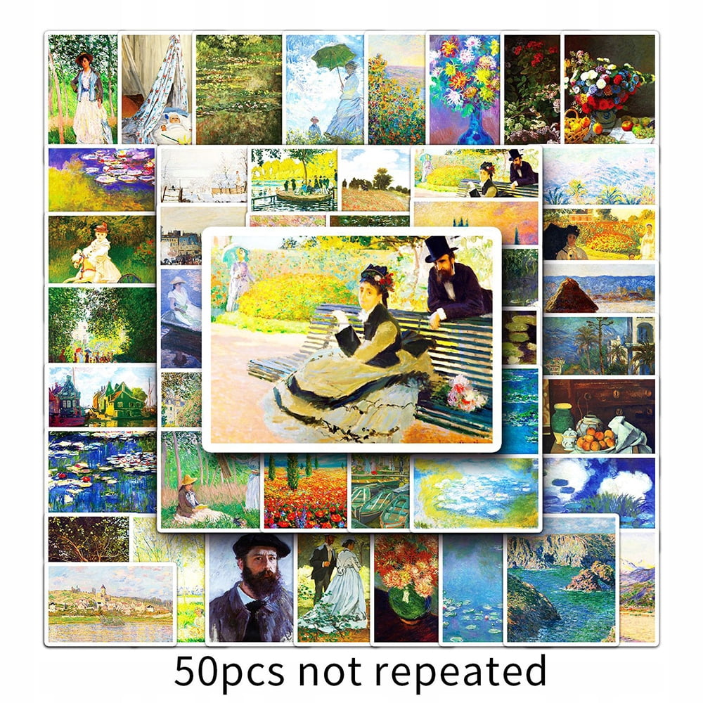 150 Pcs Stickers Artist Oil Painting Monet Art For Colorful And ...