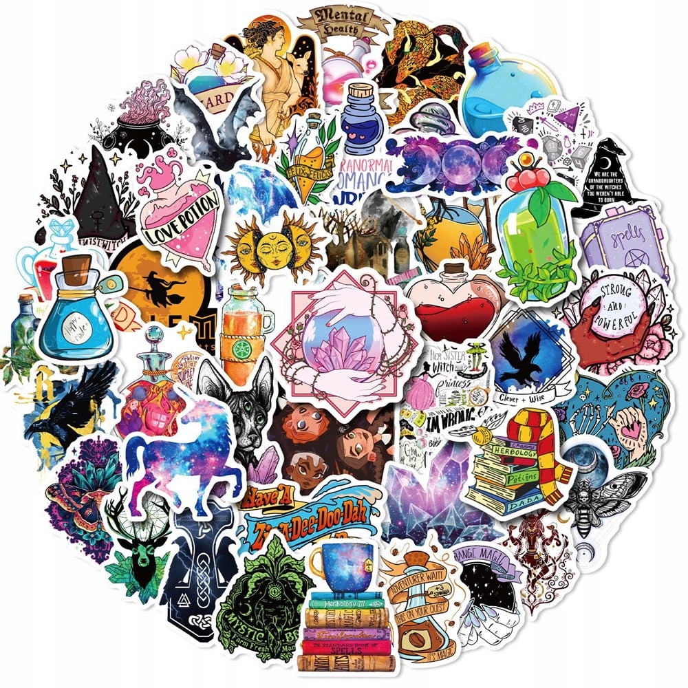 150 Pcs Stickers Cartoon Medieval Magic For Colorful And Waterproof ...