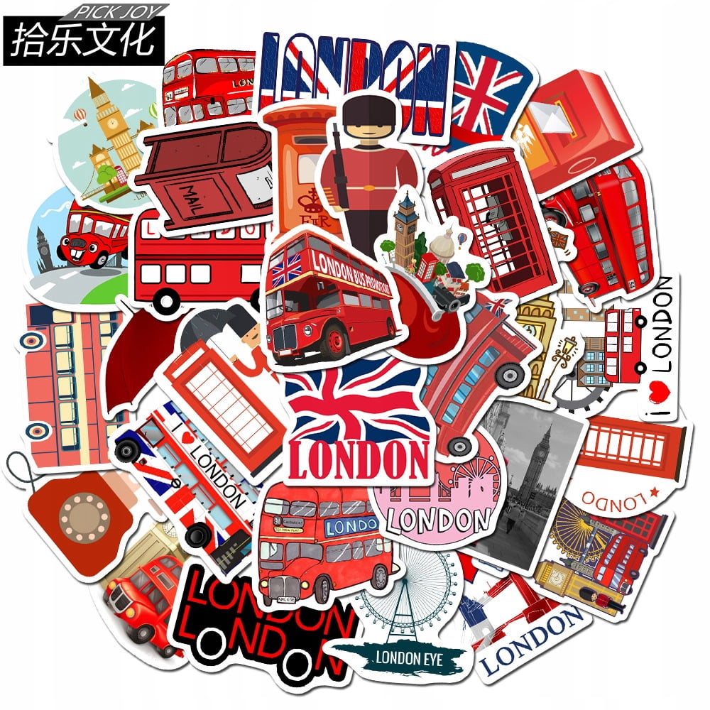 150 Pcs Stickers Classic Red Bus Booth For Colorful And Waterproof ...