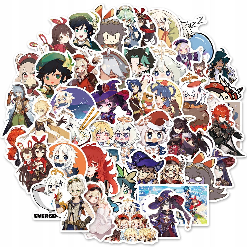150 Pcs Stickers Genshin Anime Graf Games For Colorful And Waterproof ...