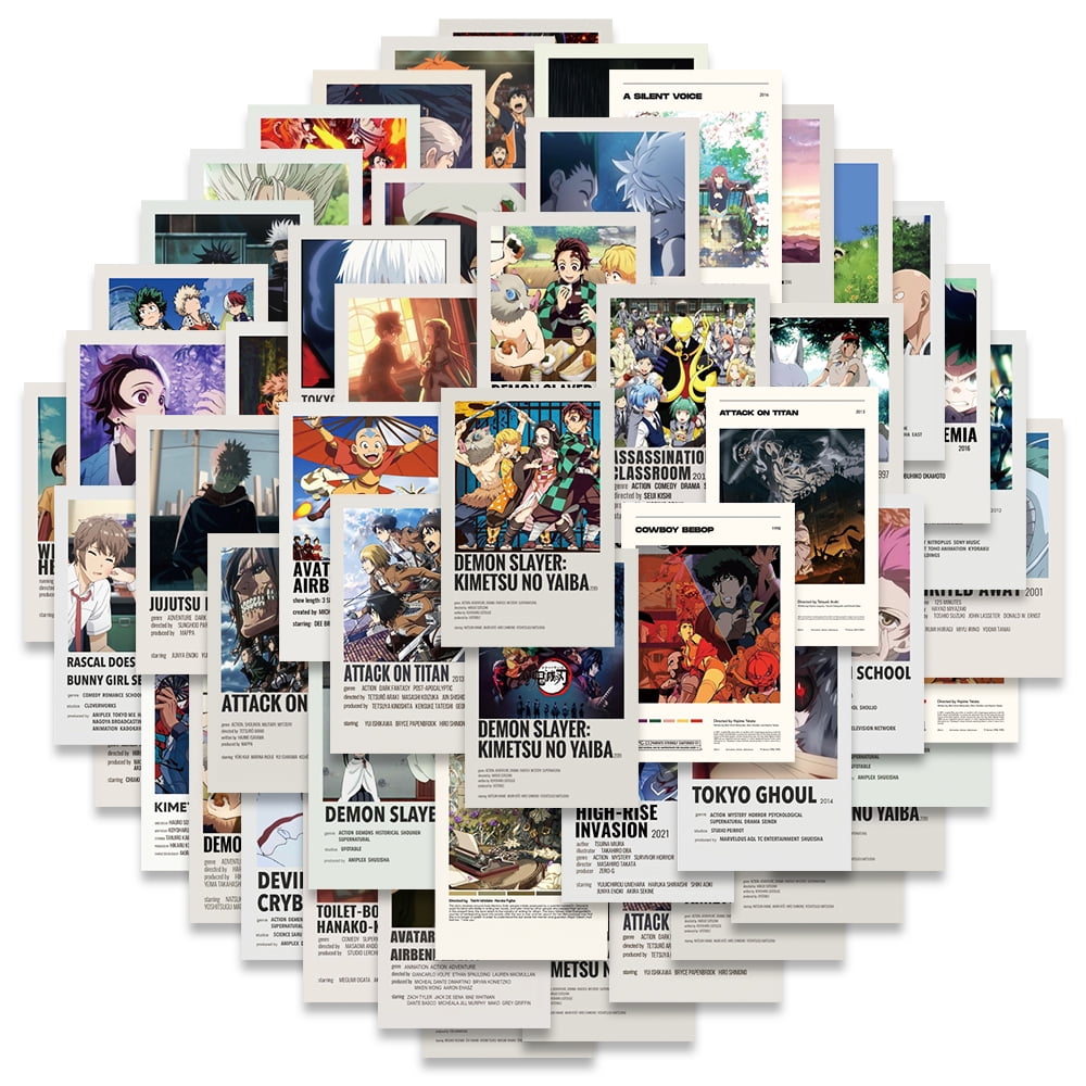 150 Pcs Stickers Mix Anime Poster Laptop Sk For Colorful And Waterproof ...
