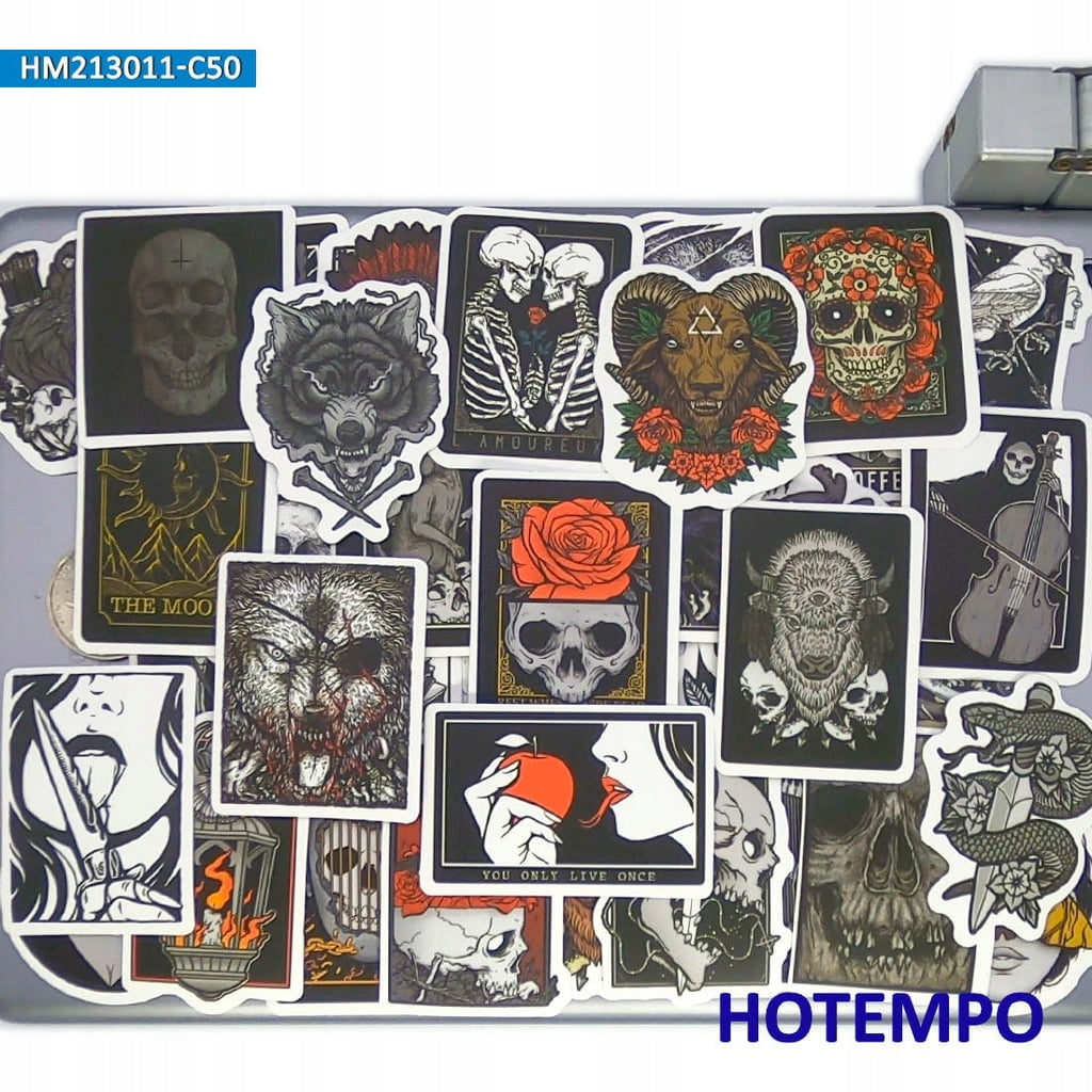150 Pcs Stickers Punk Gothic Totem Witch For Colorful And Waterproof ...