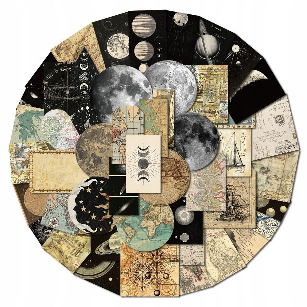 150 Pcs Stickers Retro World Map Time Tide Series Sticker Diy ...