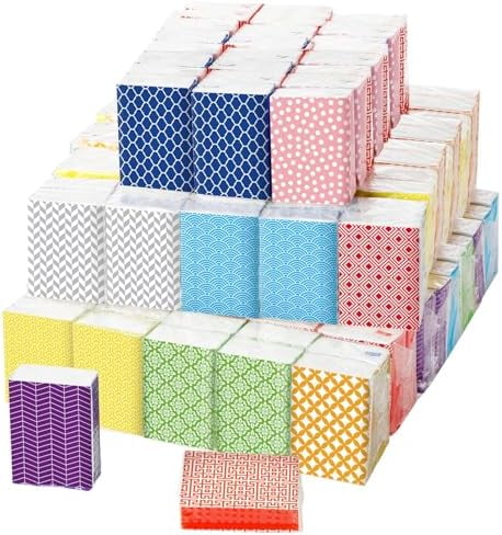 150 Pcs Travel Tissue Bulk Geometry Designed Pocket Tissues Small Size ...