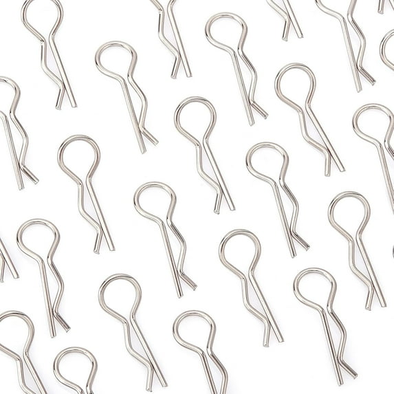 150 Pcs Universal RC Body Clips Pins Springy R Pins Silver Post Mount ...