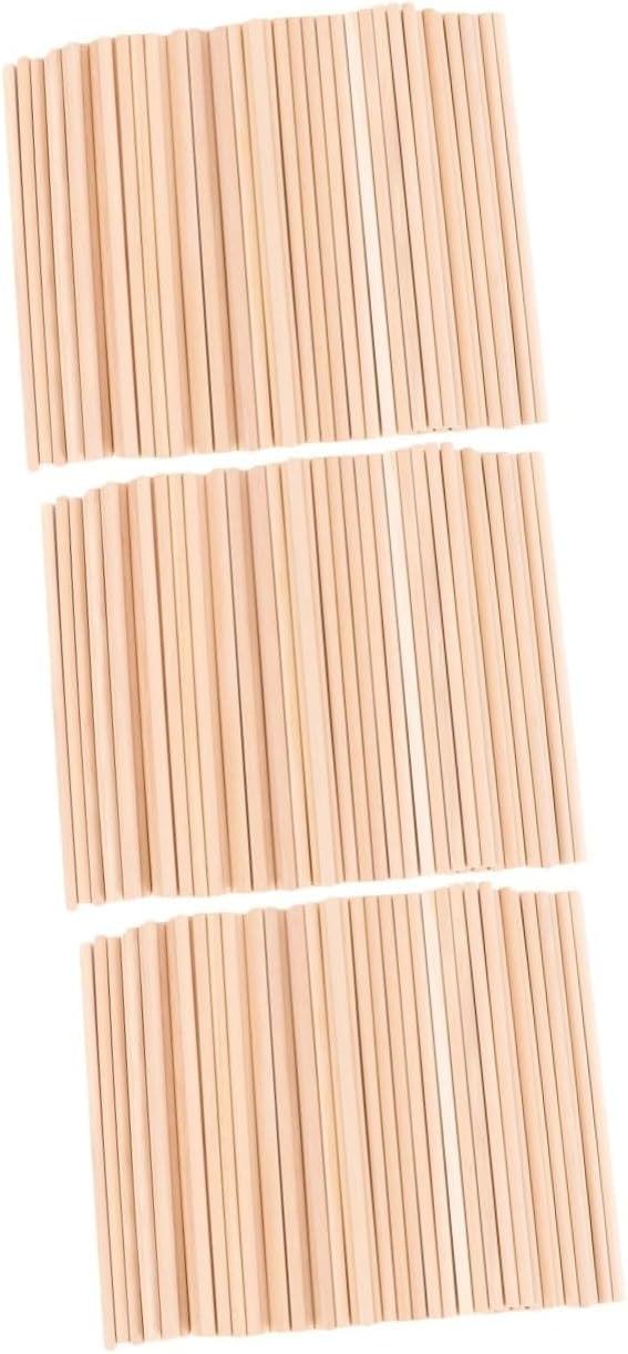 150 Pcs Wooden Stick Wood Lummi Sticks Small Wooden Dowels Wooden Rod ...