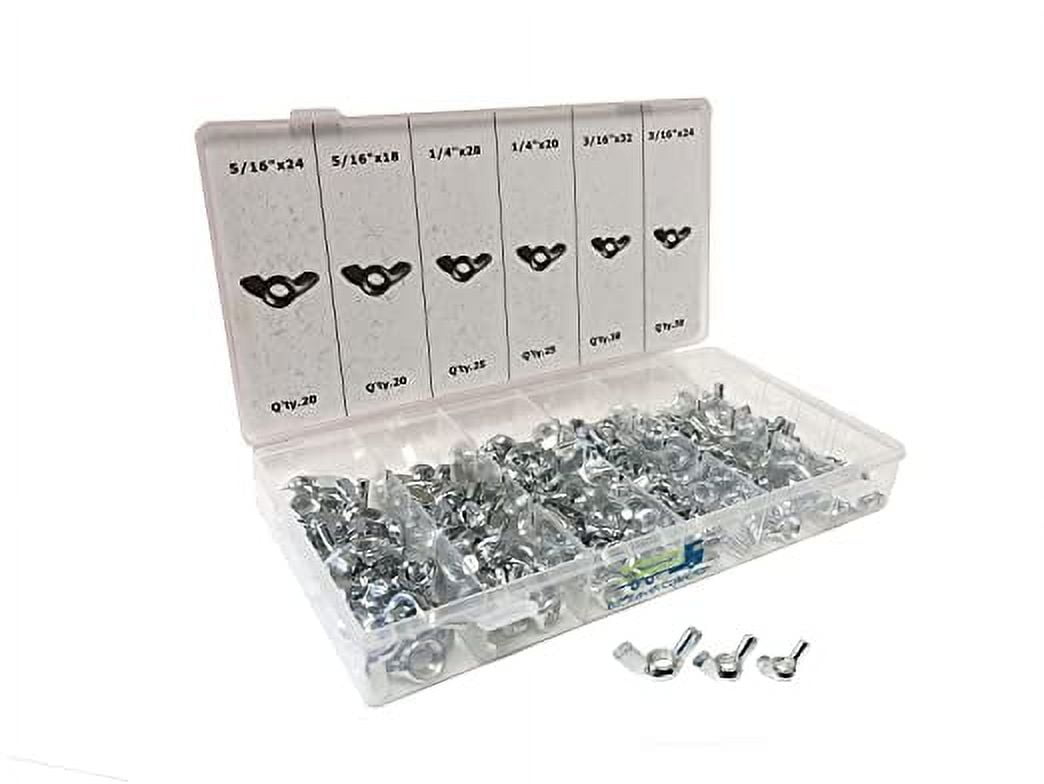 150 Piece Wing Nut Set Wingnut Assortment Pack - Walmart.com