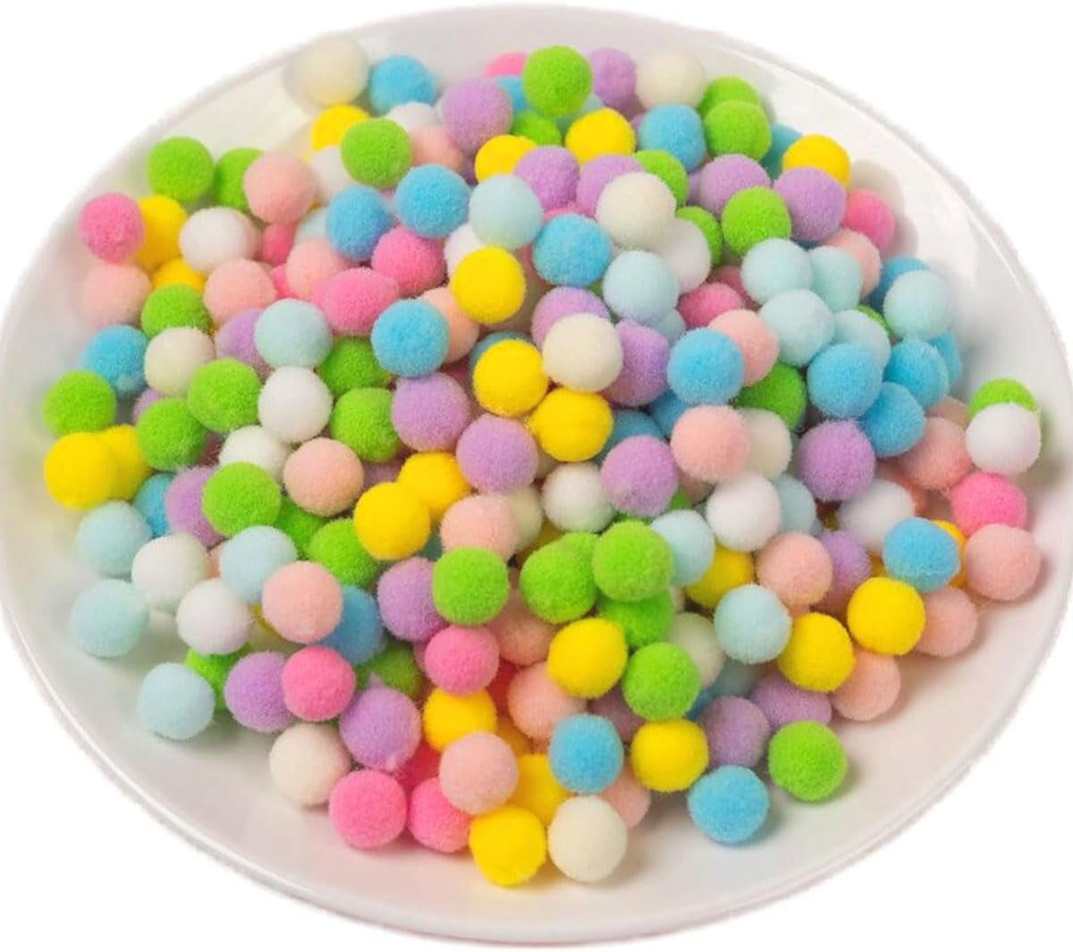 150 Pieces Pom Poms Assorted Colors, 1 inch Fuzzy Craft Pompoms, Soft ...