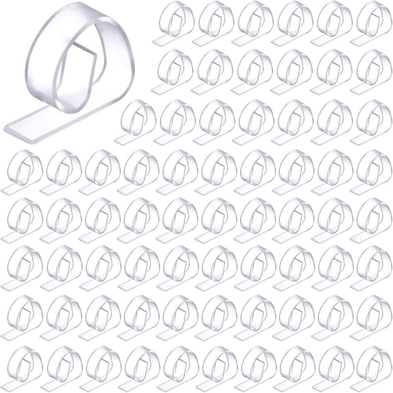 150 Pieces Transparent Clear Tablecloth Clips Plastic Table Cloth Clips ...