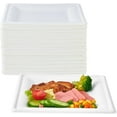 150 Piecs Square Paper Plates, 8-inch Compostable Disposable Plates ...