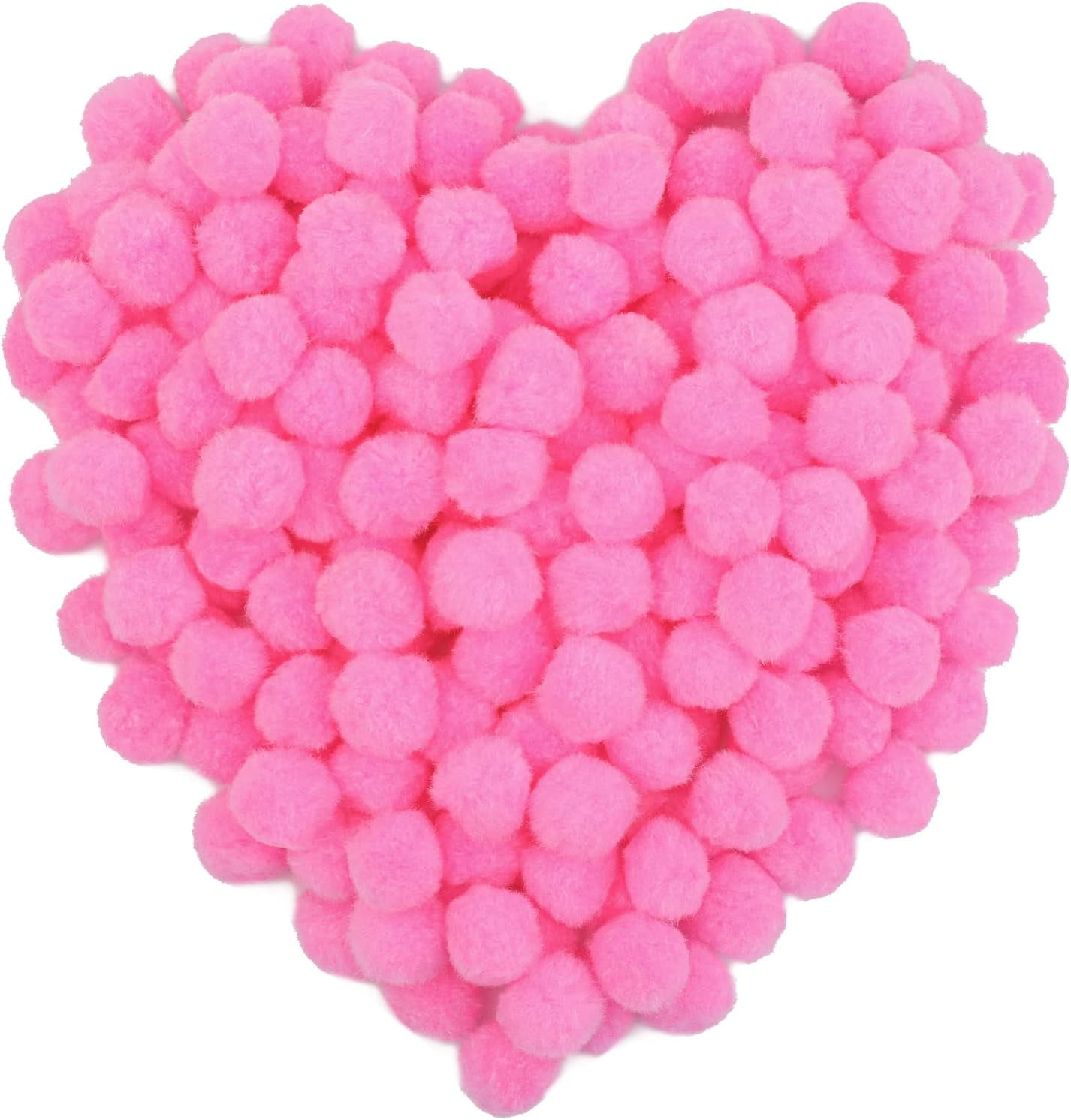 150 Pom Pom, 1-inch multi color craft Pom, furry Pom Puff balls, small ...