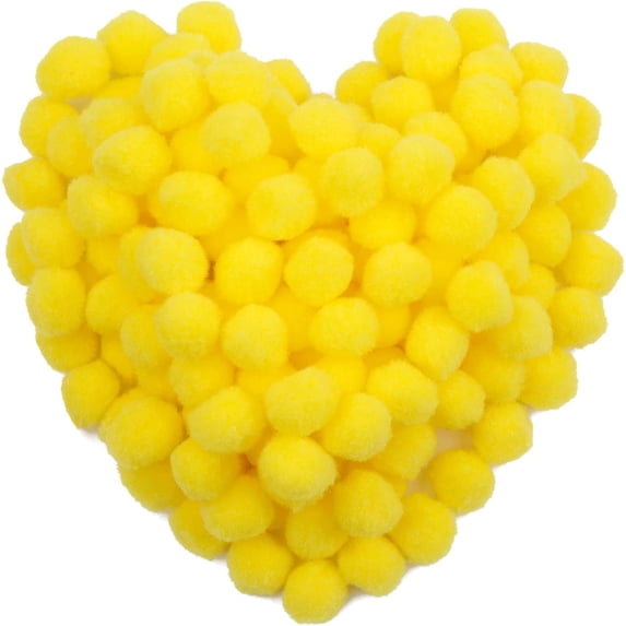 150 Pom Pom, 1-inch multi color craft Pom, furry Pom Puff balls, small ...