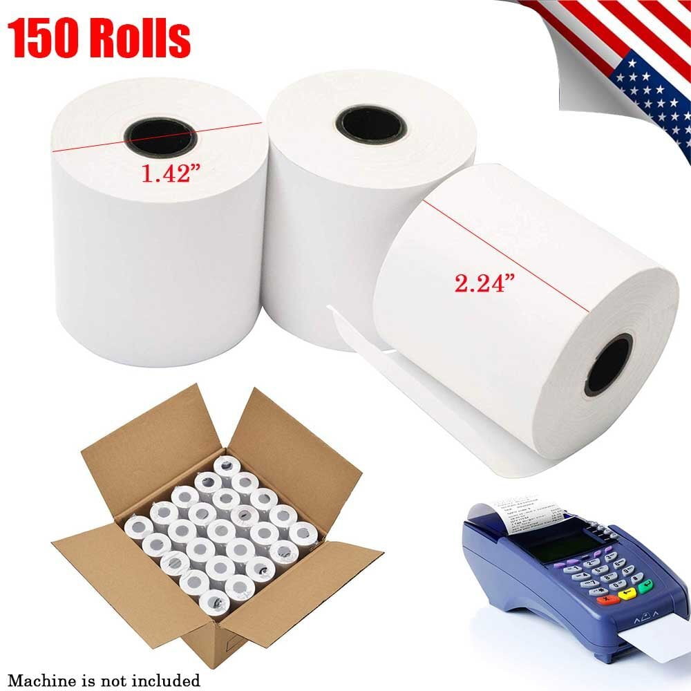150 Roll 2 1/4" x 50' POS Thermal Receipt Paper For Clover Mini First ...