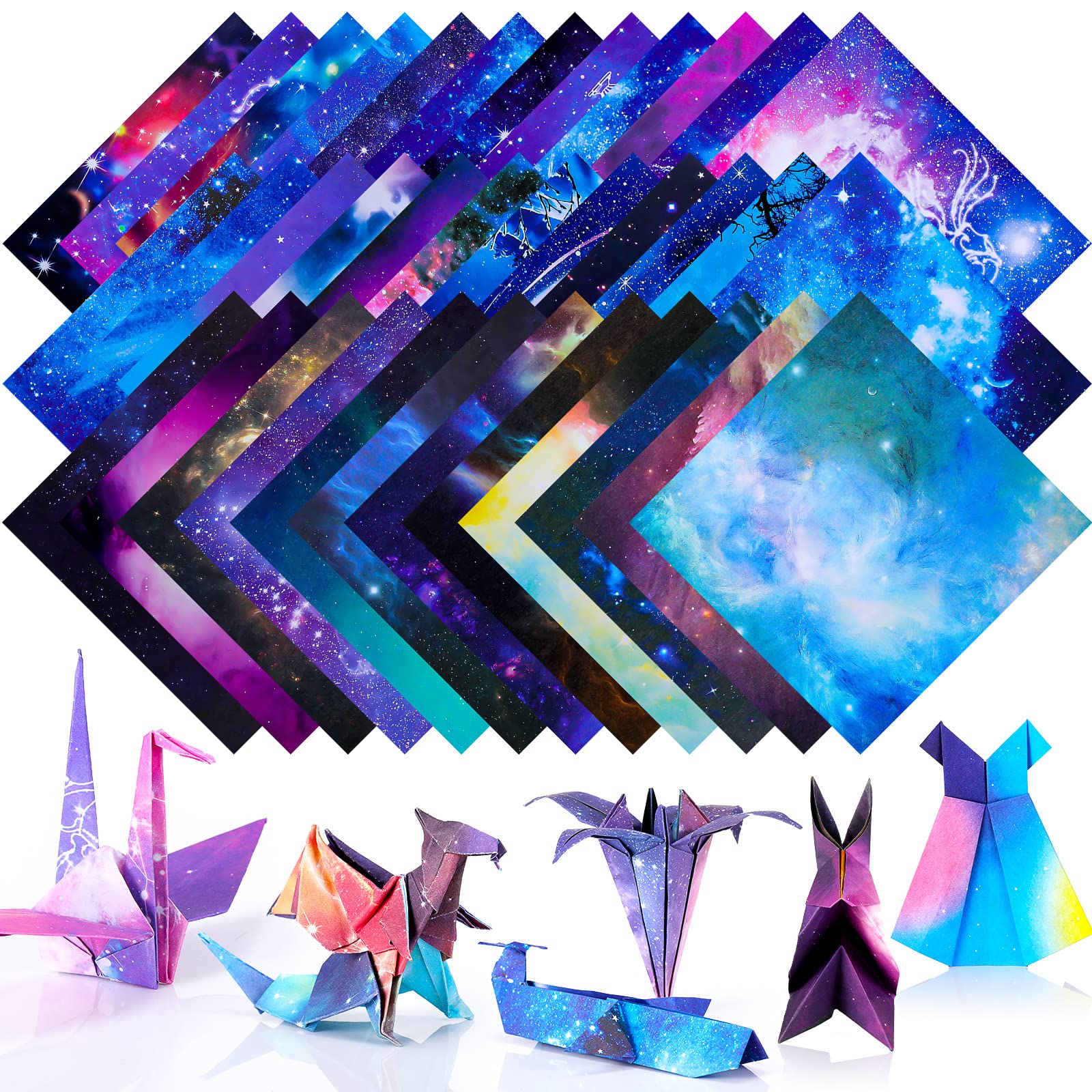 150 Sheets Double Sided TSF6 Origami Paper Kit 6 x 6 Inch Beautiful Sky ...