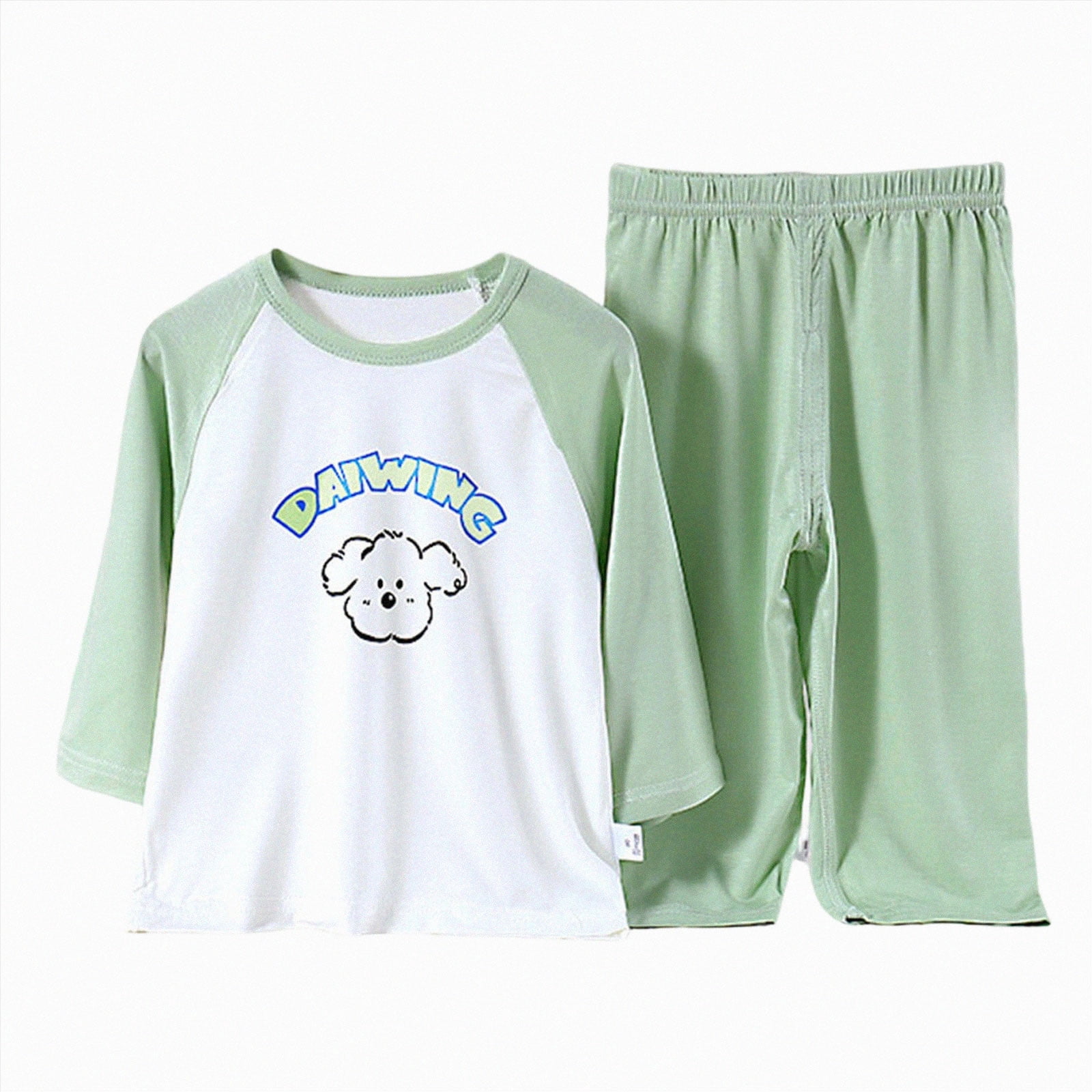 150 Teen Little Boy Girls Set Long Sleeve Cartoon Shirt Tops Pants ...