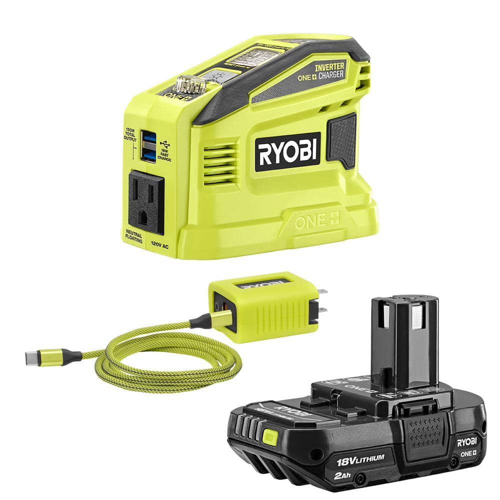 150-Watt Push Button Start Power Source and Charger for ONE+ 18-Volt ...