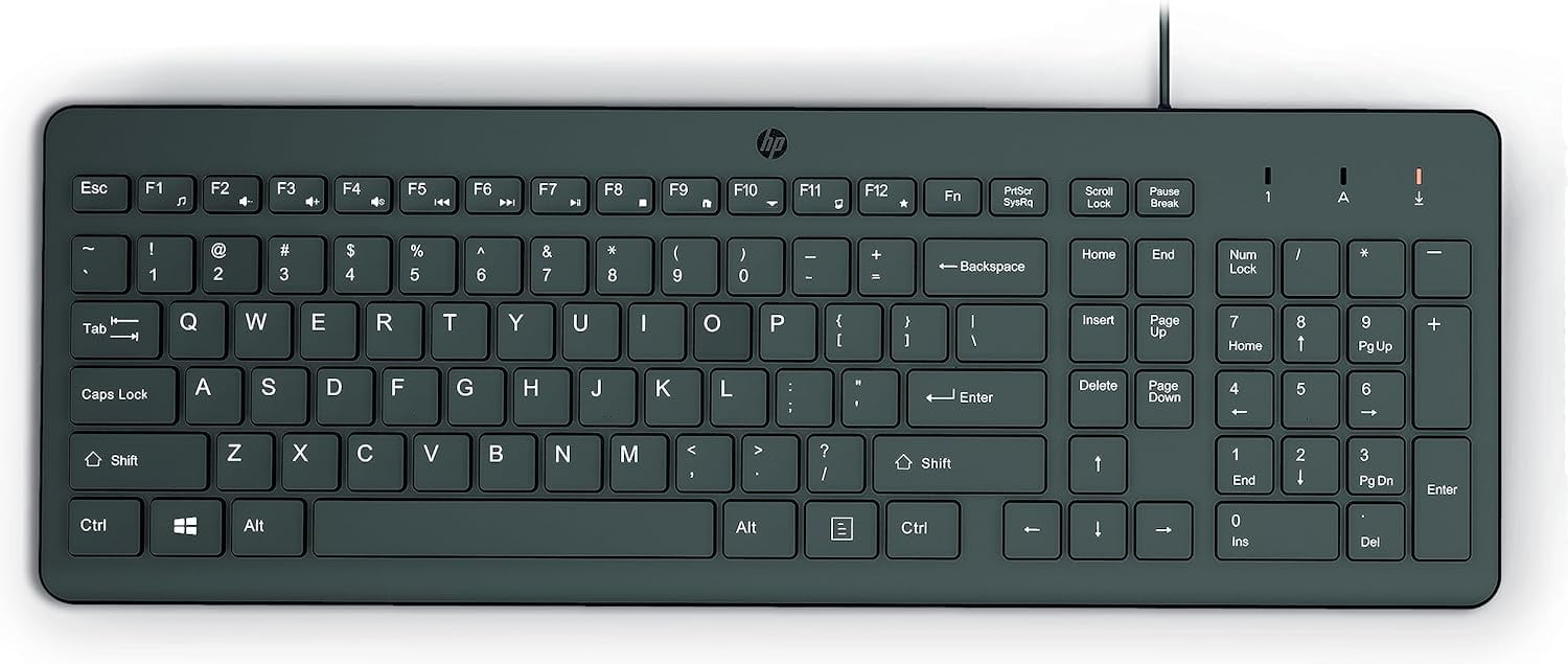 150 Wired Keyboard - Full-Sized, with Numeric Keypad Silent-Touch ...