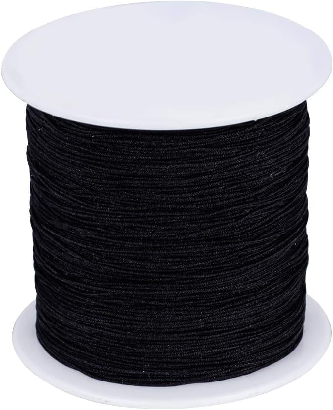 150 Yards 0.5mm Nylon Black Cord for Chinese Knotting Kumihimo Beading ...