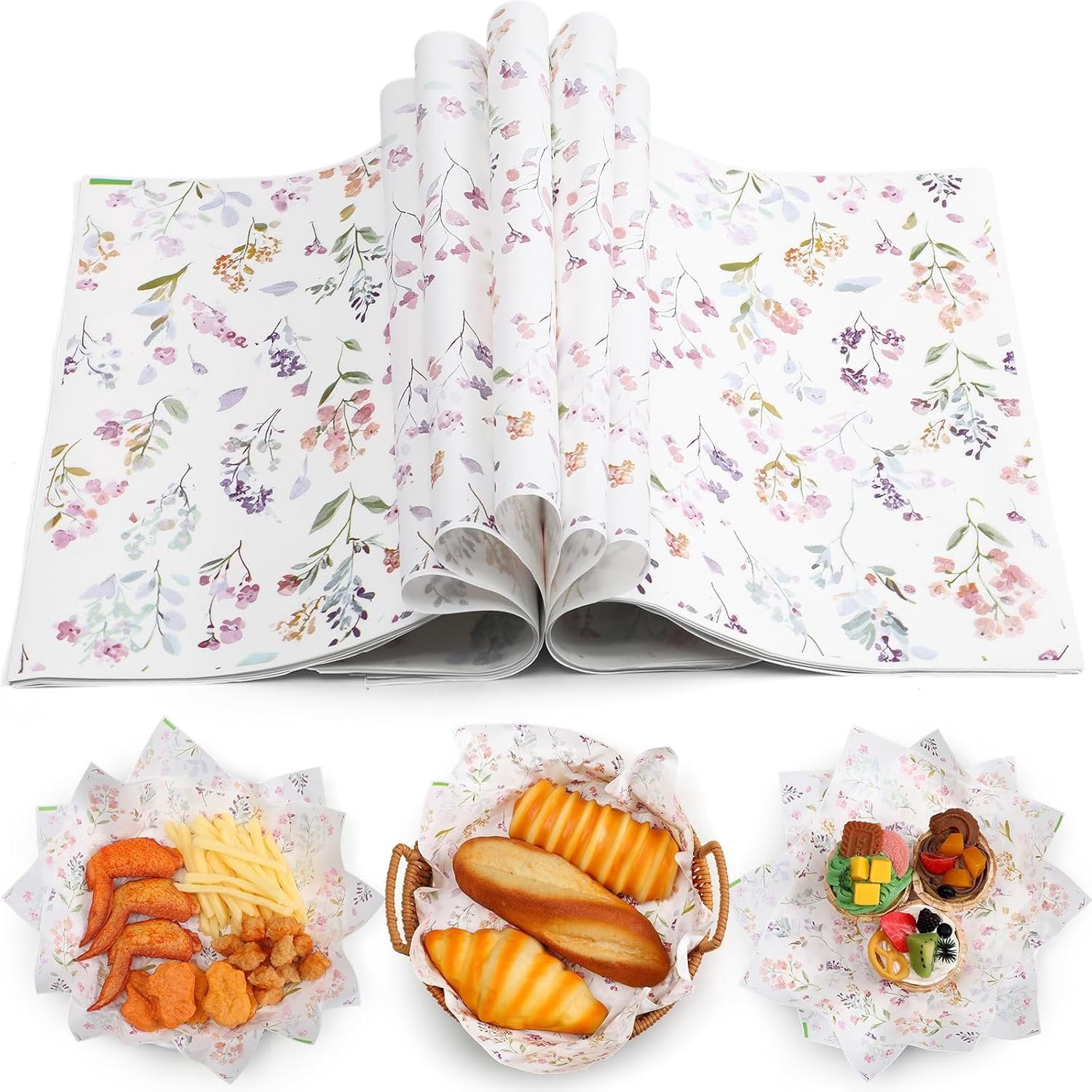 150 count Deli Wax Paper Sheets for 8 x 10 Inch Greaseproof Sandwich ...