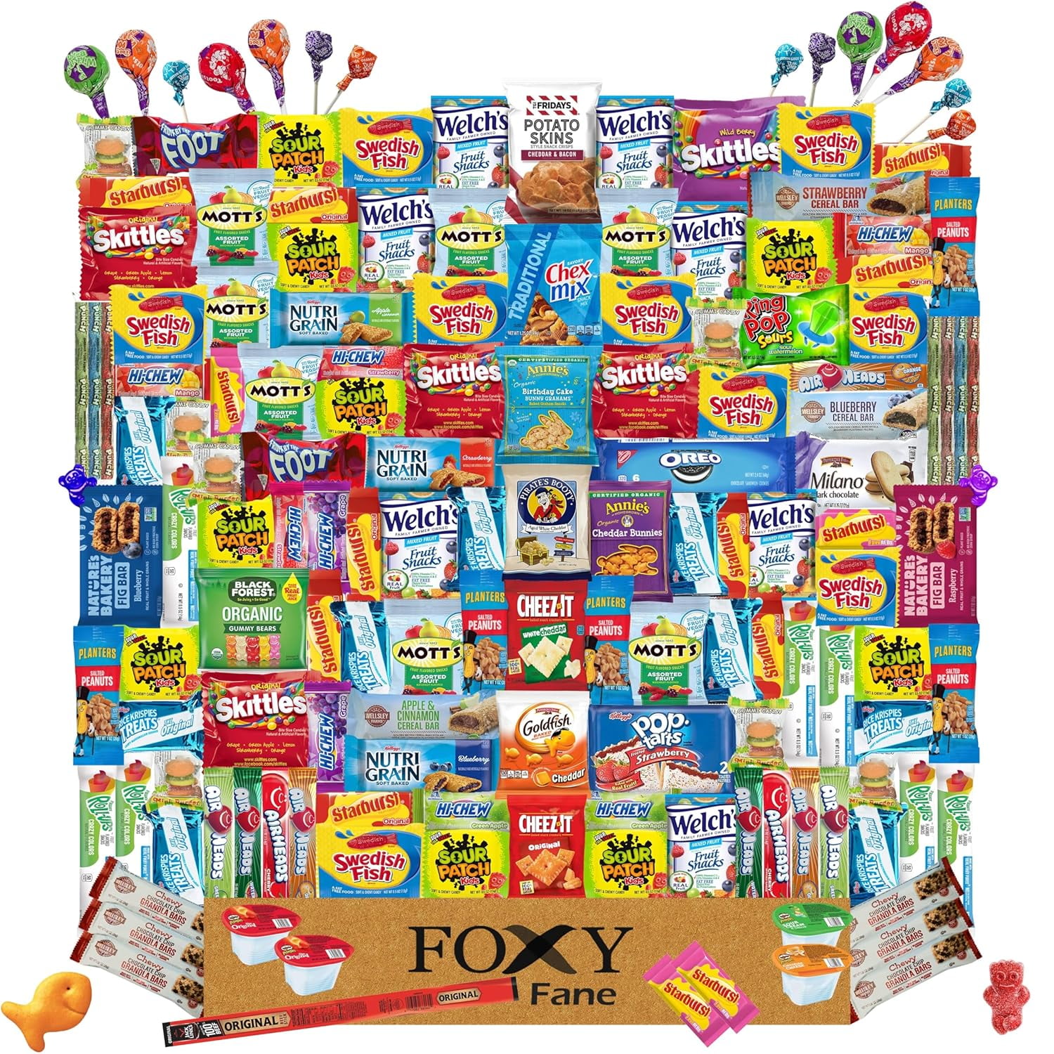 150 count Deluxe Snack Box - Ultimate Gift Care Package with Variety ...