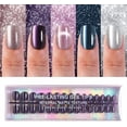 150 count Eye Press Nails Short Square, Soft Gel Nails, Glossy Glitter ...