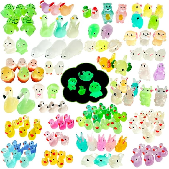 150 count Mini in The Dark, Miniature Figurines Sea Turtle to , Small ...