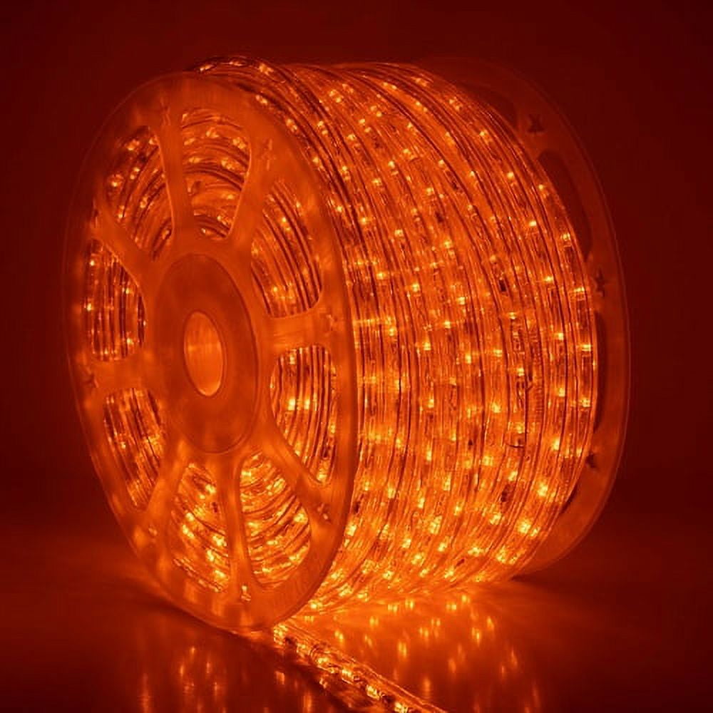 150 ft. Orange LED Rope Light Spool Indoor-Outdoor Bulk Tube Light ...