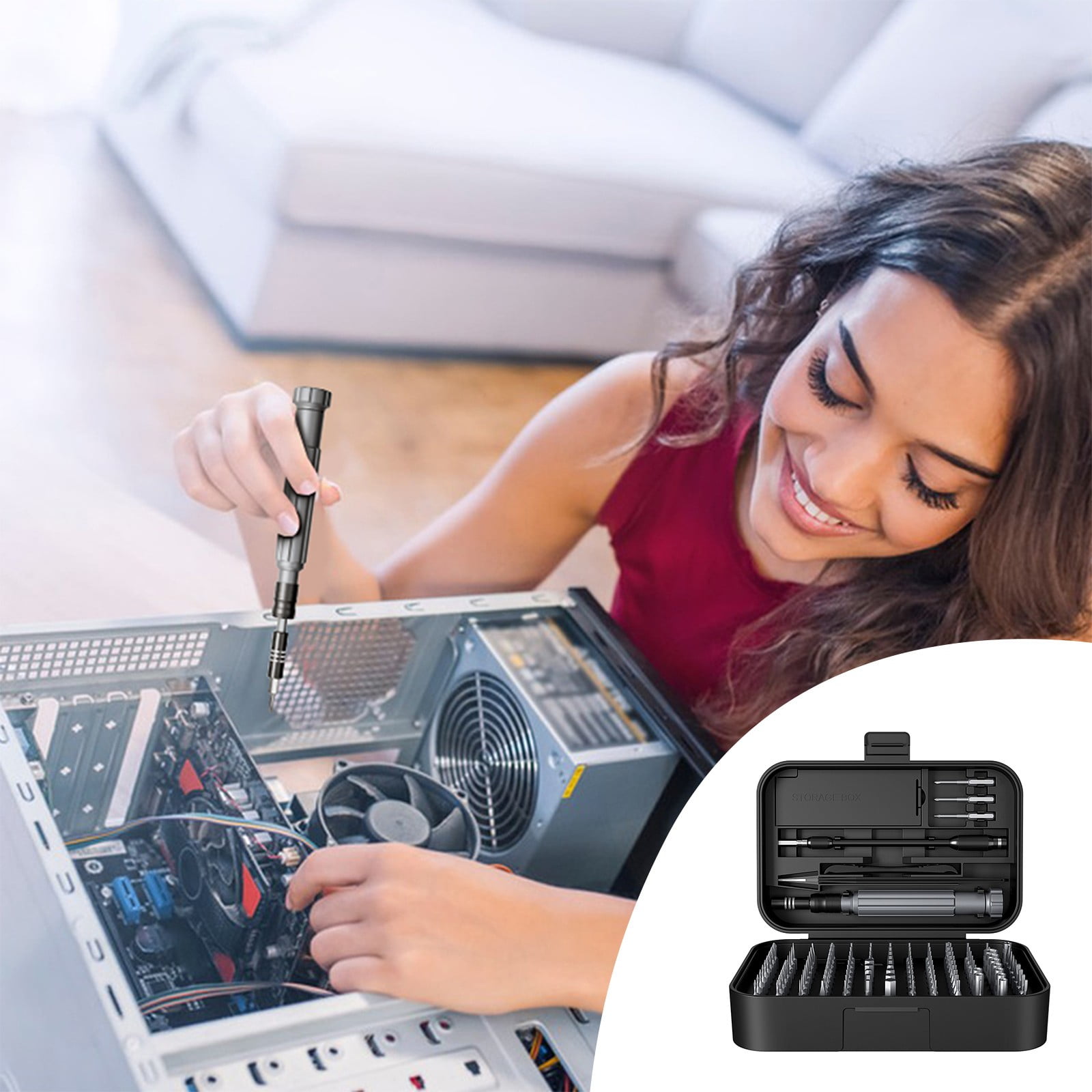 150-in-1 Precision Screwdriver Set with 117 Magnetic Bits, 20 Screws & Accessories - Mini Repair ...