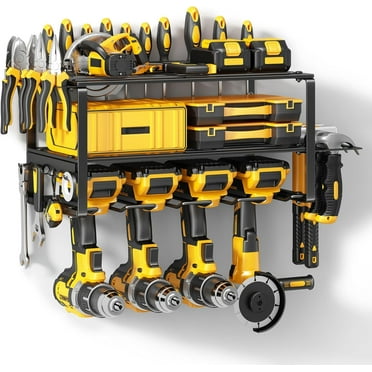 4-Layer Heavy Duty Metal Tool Storage Rack, 400LBS Capacity Power Tool ...