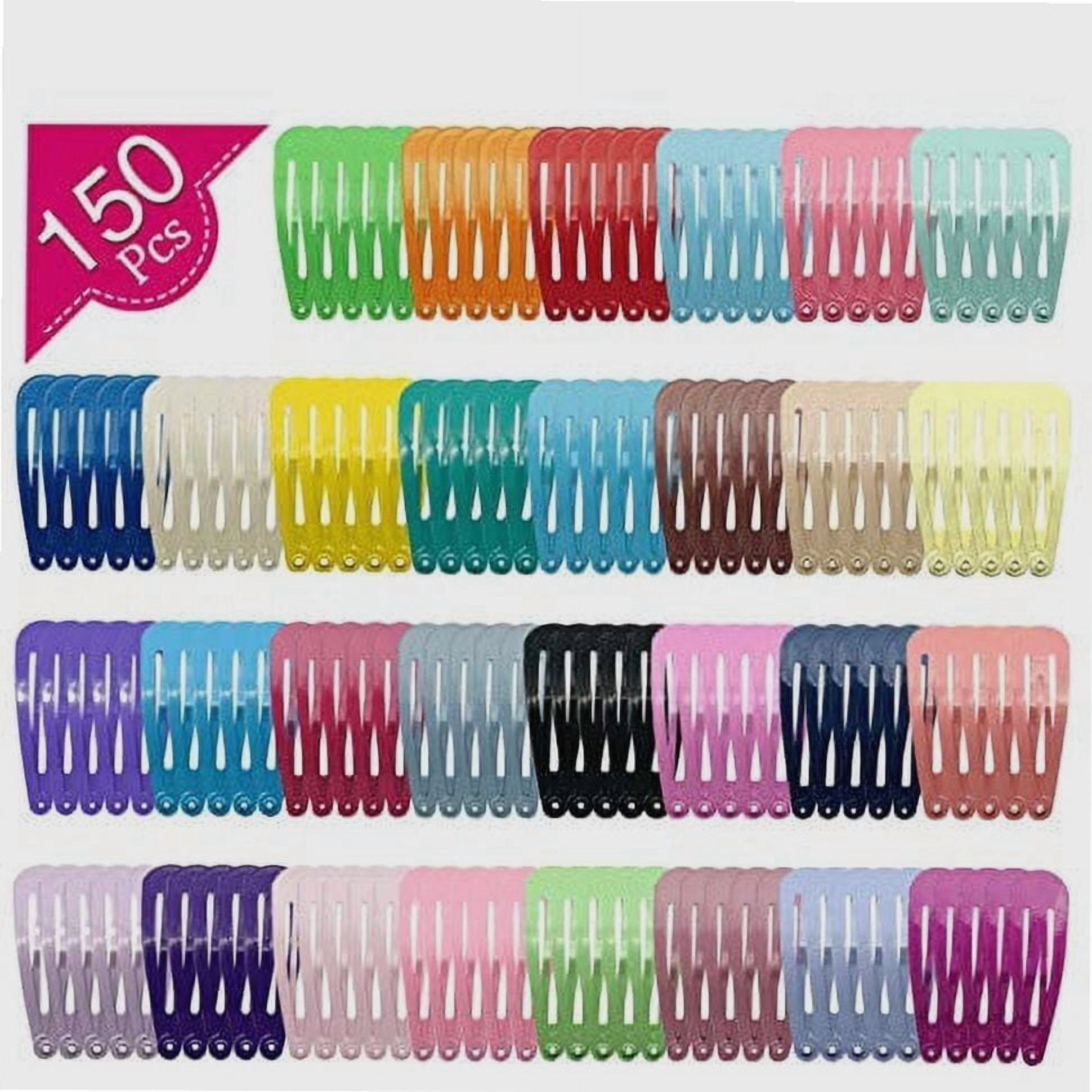 150 pack 2 Inch Metal Snap Barattes Hair Clips 30 Assorted Candy Colors ...