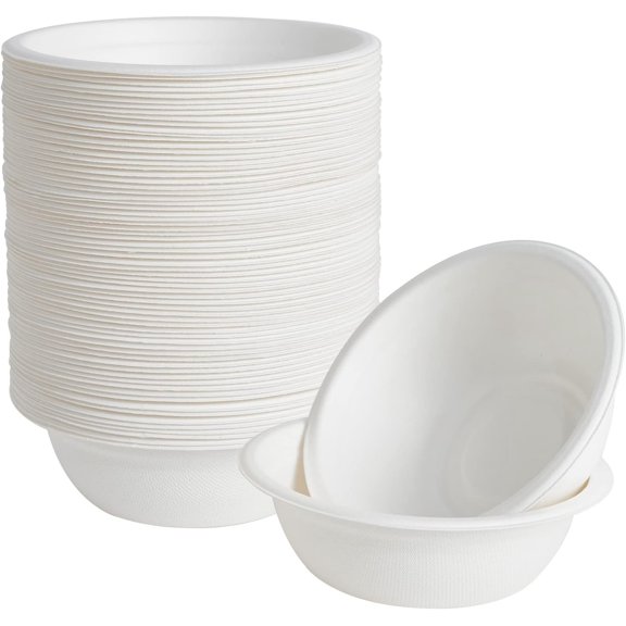 26oz Oval Disposable Compostable Paper Burrito Bowls Heavy-Duty, Eco ...