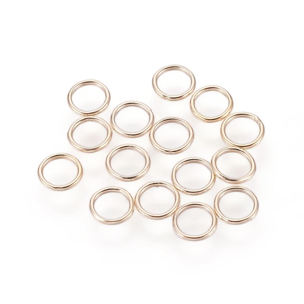 150 pc JK Findings Yellow golden Filled Round Ring Soldered Jump Rings ...