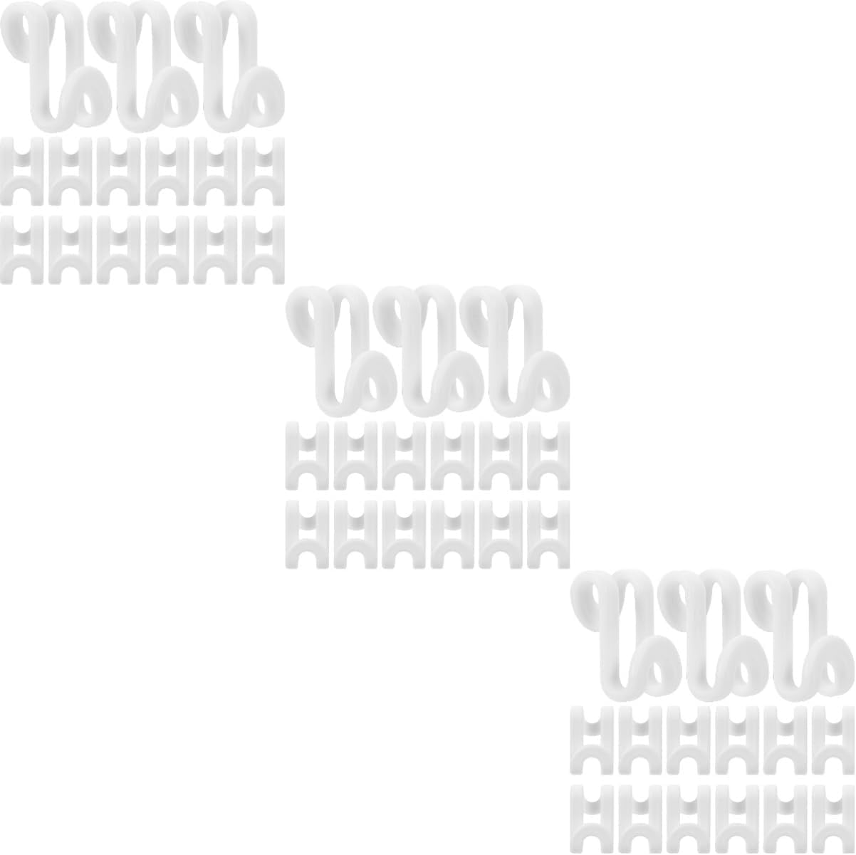 150 pcs Hanger Link Hook Heavy Duty Plastic Hangers Heavy Duty s Hooks ...