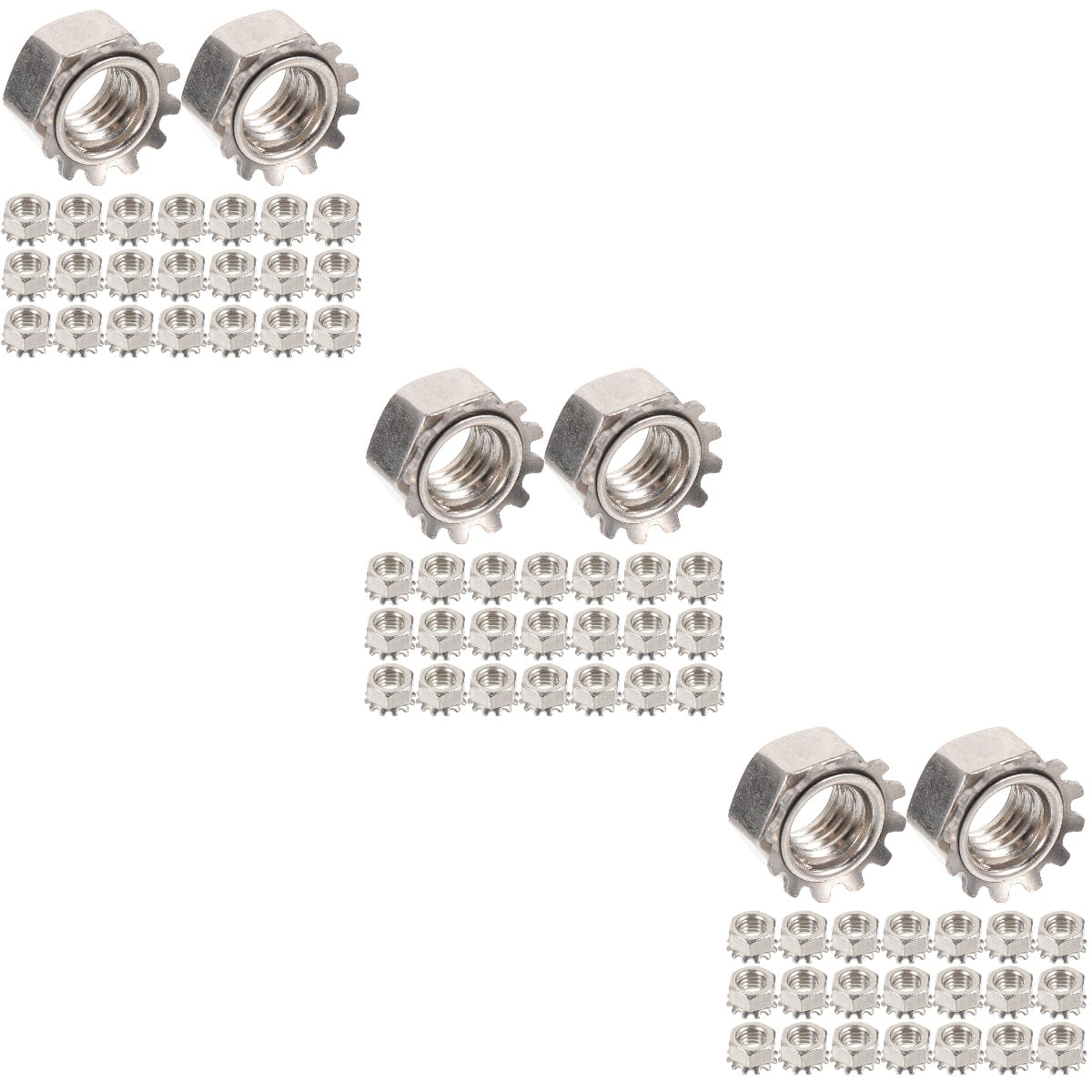 150 pcs Nut With External Tooth Washer Fastening Nut Hexagonal Lock Nut ...